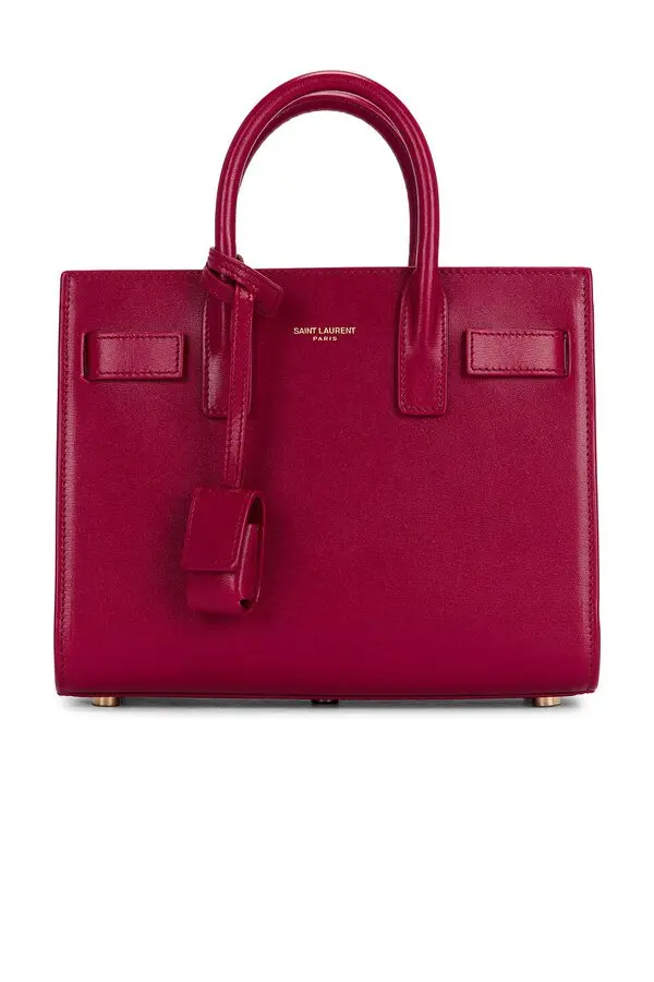 Saint Laurent Nano Sac De Jour Bag - Cherry Jam