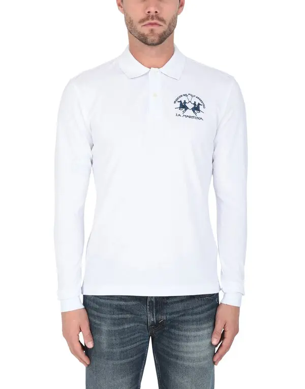 LA MARTINA Polo Shirt Size Cotton, Elastane