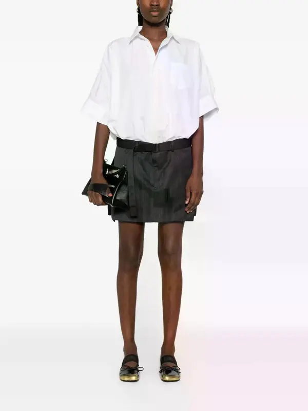 Sacai Panelled Mini Shirt Dress