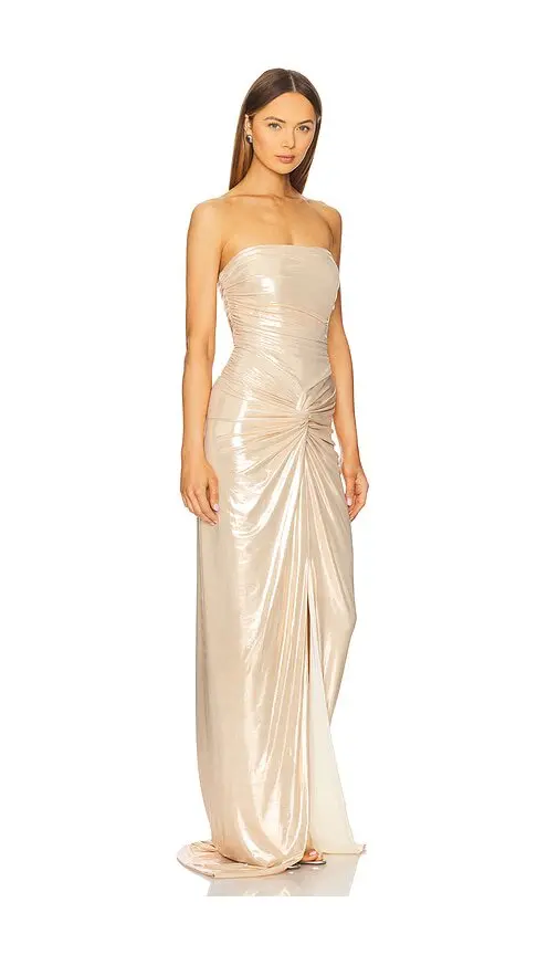 Retrofete Maytal Metallic Dress - Latte
