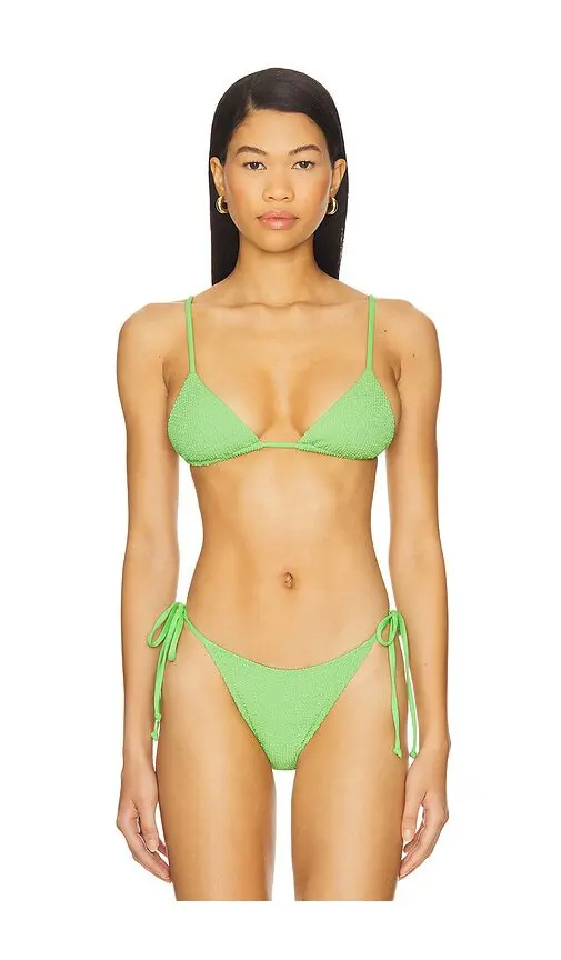 Show Me Your Mumu Tanning Mojito Bikini Top - Green Scrunch
