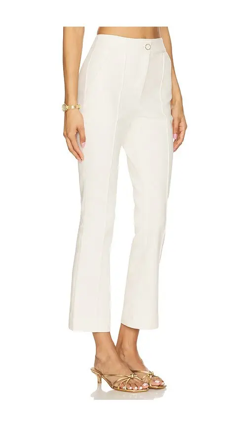 Veronica Beard Kimra Cropped Pant - Ecru