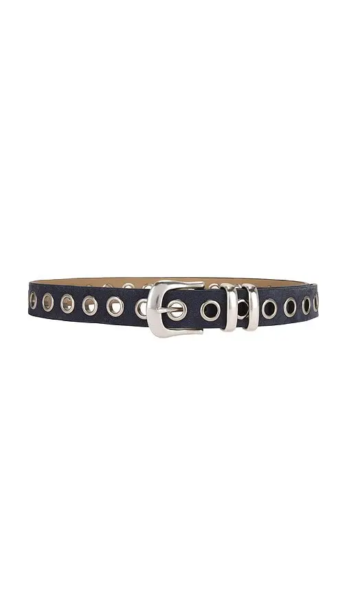 UNDERSTATED LEATHER Eyelet Leather Belt - Blue