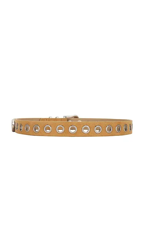 UNDERSTATED LEATHER Eyelet Belt - Brown