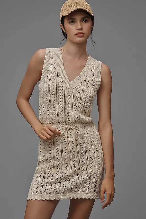 Sndys Tatum Sleeveless Knit Mini Dress In White - 38% Off | Editorialist