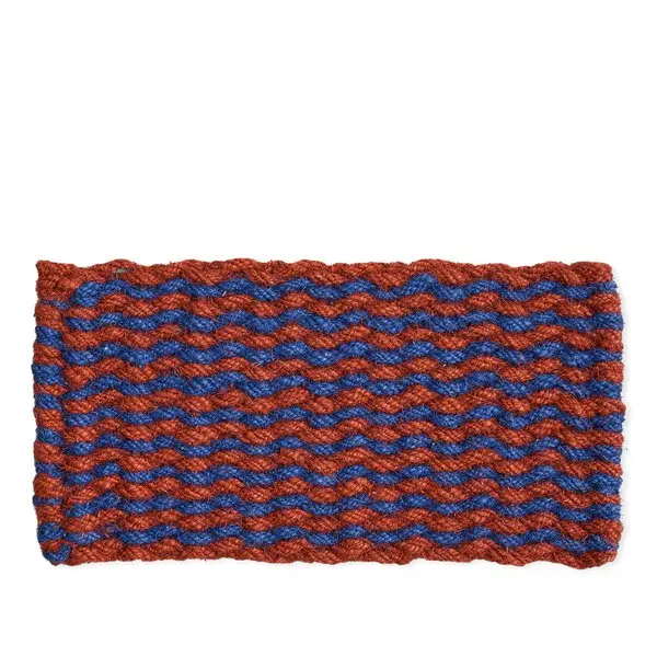 HAY Coco Door Mat Stripe Wave - Brown/navy