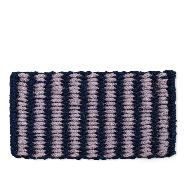 HAY Coco Door Mat Stripe Wide - Lavender/navy