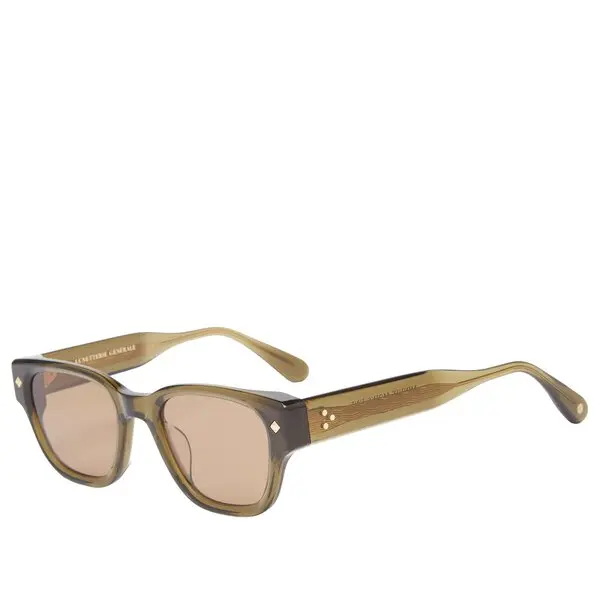 LUNETTERIE GÉNÉRALE Minuit Moins Une Sunglasses - Green/gold