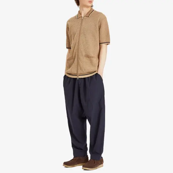BEAMS Zip Knit Polo
