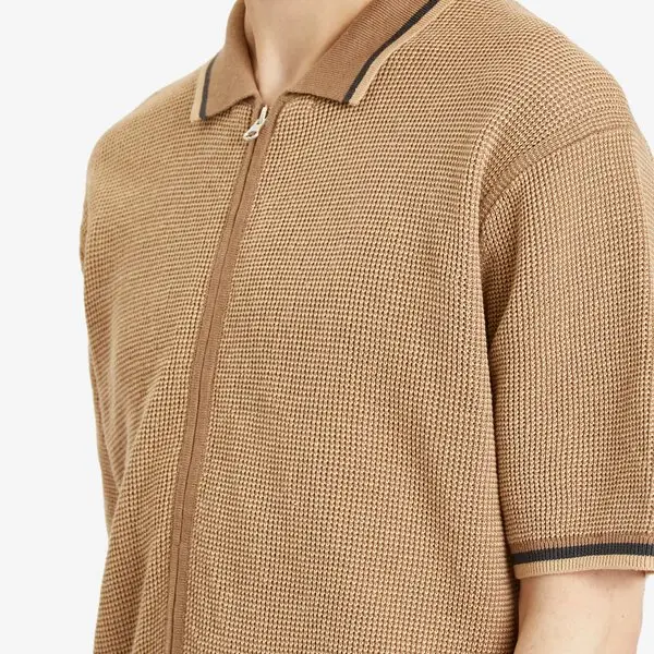 BEAMS Zip Knit Polo
