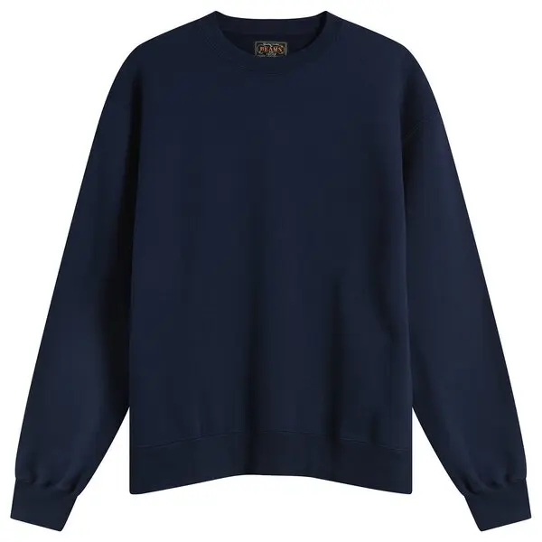 BEAMS Cotton Crew Sweatshirt - Navy