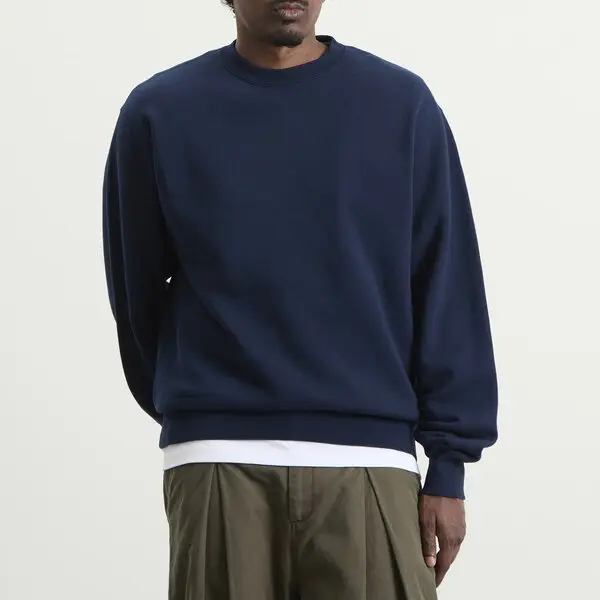 BEAMS Cotton Crew Sweatshirt - Navy