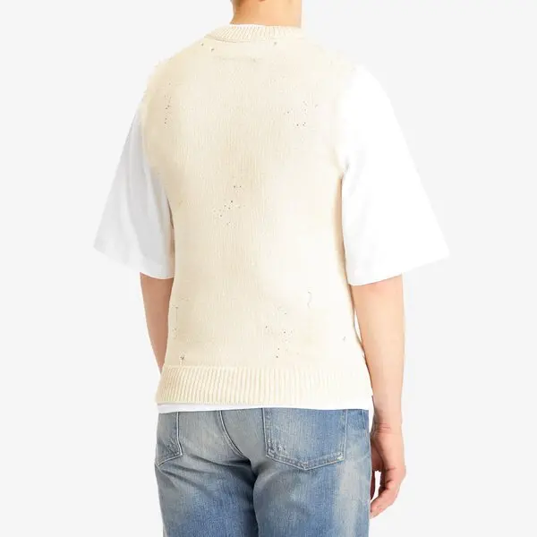 MAISON MARGIELA Numbers Print Distressed Vest
