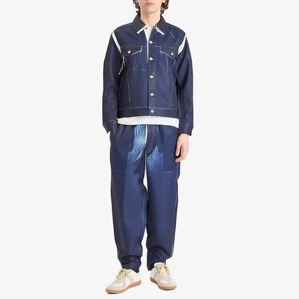Comme Des Garçons Garment Printed Twill Trousers