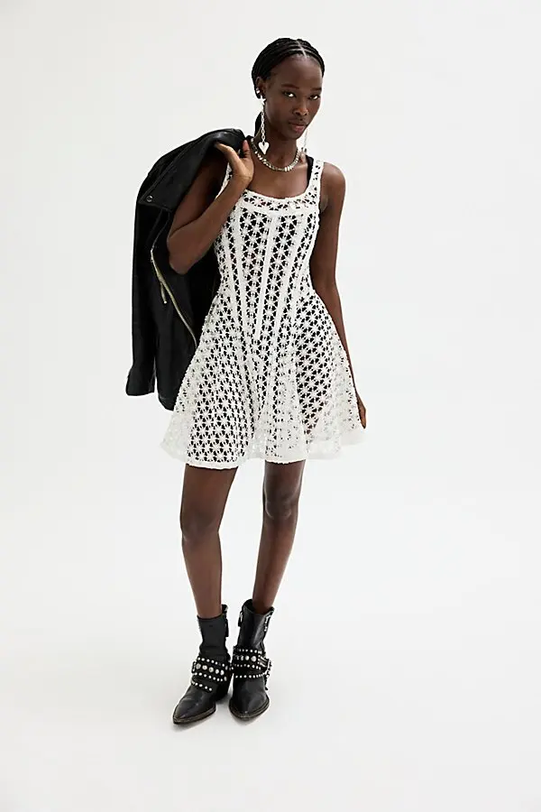 Understated Leather Daisy Lana Mini Dress In Ivory - 75% Off | Editorialist