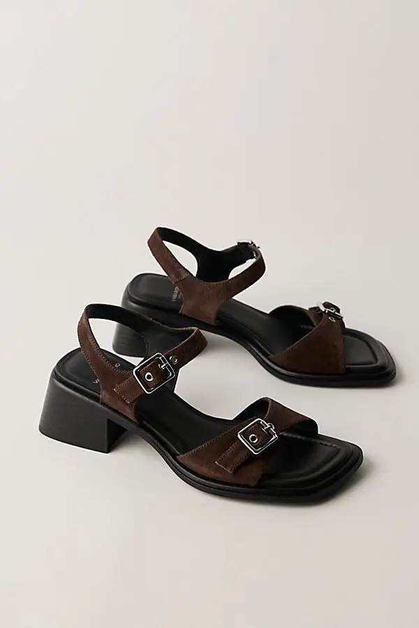 VAGABOND SHOEMAKERS Ines Double Buckle Sandals - Java Suede