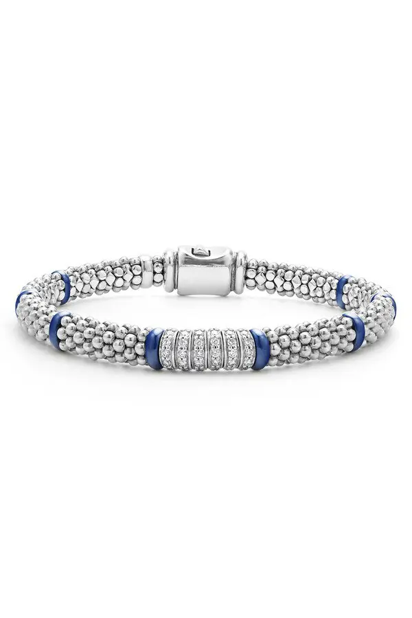 Lagos Caviar Ultramarine Diamond Bracelet - Blue