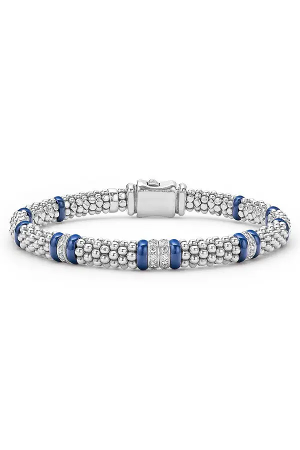 Lagos Caviar Ultramarine Diamond Bracelet - Blue