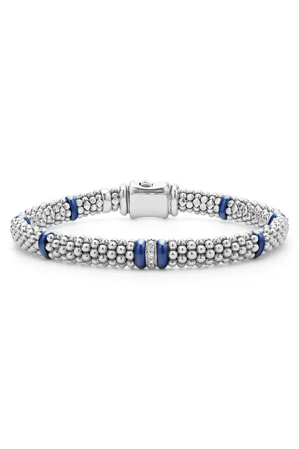 Lagos Caviar Ultramarine Diamond Bracelet - Blue