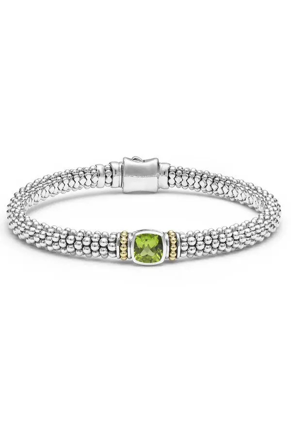 Lagos Rittenhouse Peridot Caviar Bracelet - Gold