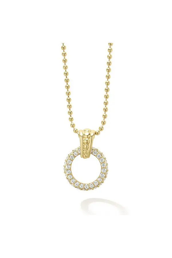 Lagos Meridian Diamond Pendant Necklace - Gold