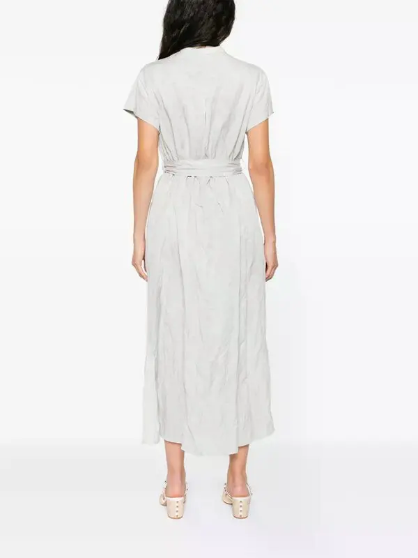 FORTE_FORTE Crinkle-finish Midi Dress