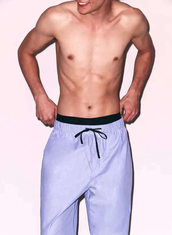 FLEUR DU MAL Poplin Pj Pant - Pacific Blue