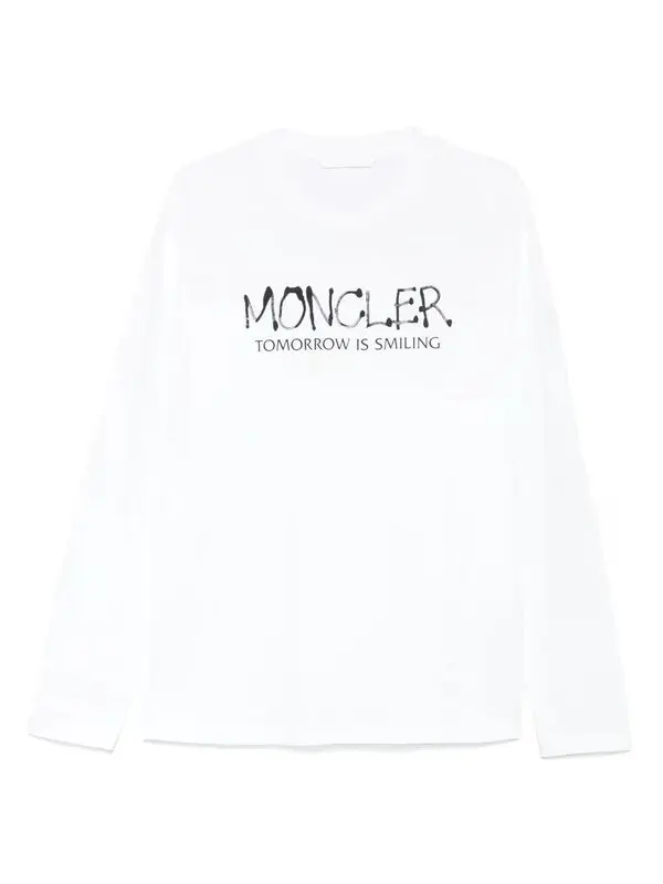 Moncler Graffiti-logo Long-sleeve T-shirt - White