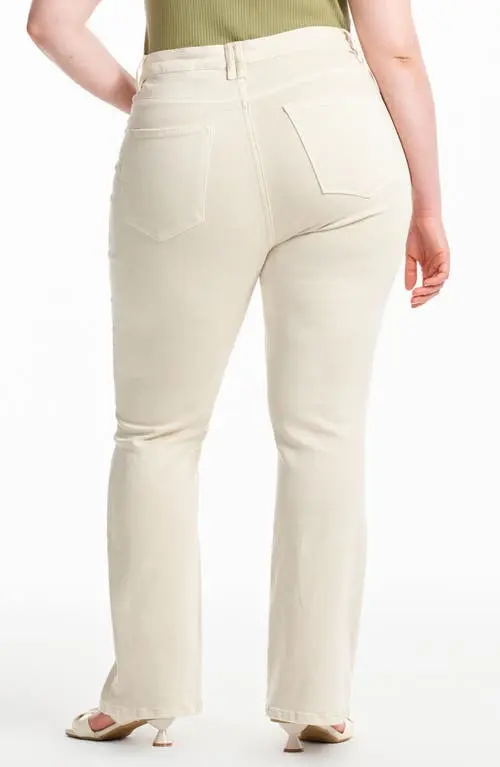 BAYEAS Emily High-waist Flare Leg Jeans - Ecru