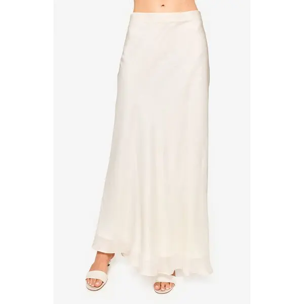 Cami Nyc Jayna Metallic Maxi Skirt - Cream
