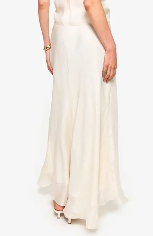 Cami Nyc Jayna Metallic Maxi Skirt - Cream