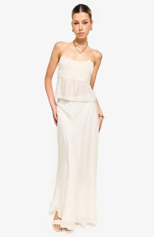 Cami Nyc Jayna Metallic Maxi Skirt - Cream