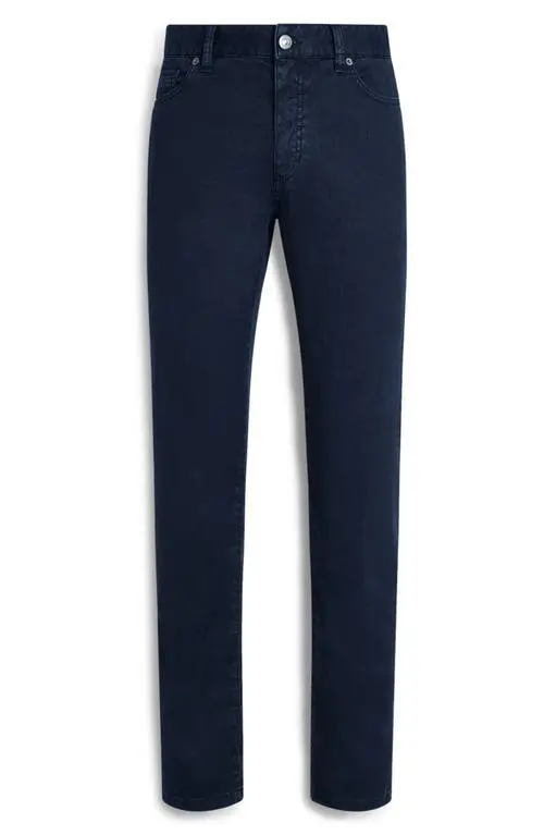 Zegna City Fit Stretch Jeans - Navy Solid