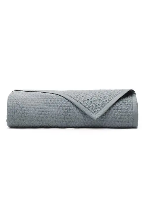 BOLL & BRANCH Signature Texture Stitch Organic Cotton Quilt - Bluestone