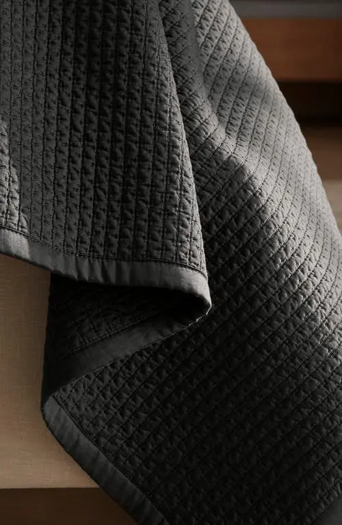 BOLL & BRANCH Signature Texture Stitch Organic Cotton Quilt - Night