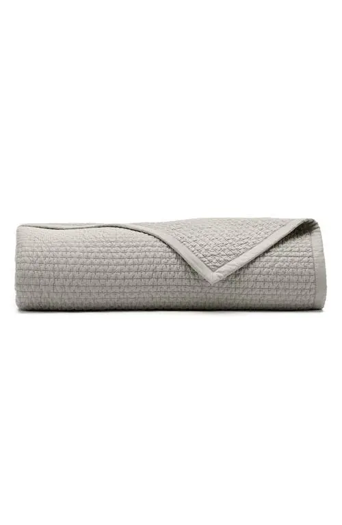 BOLL & BRANCH Signature Texture Stitch Organic Cotton Quilt - Pewter