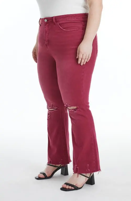 BAYEAS Emily High-waist Straight-leg Jeans - Wine