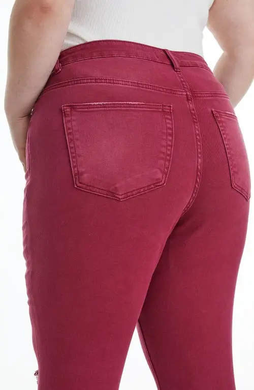 BAYEAS Emily High-waist Straight-leg Jeans - Wine