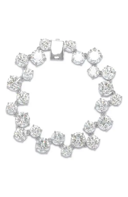 Completedworks Cubic Zirconia Link Bracelet - Rhodium