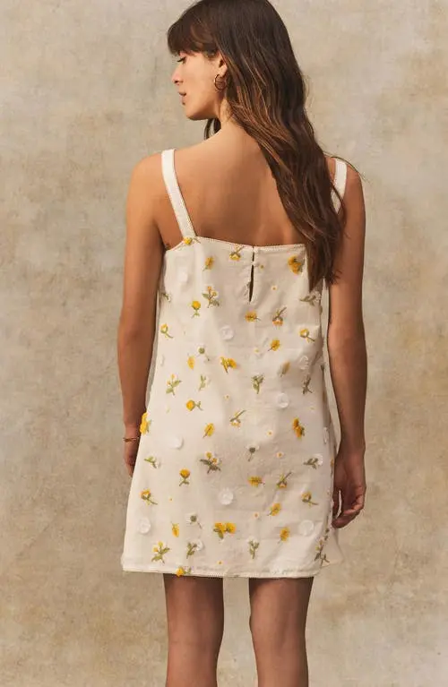 NEXT Floral Embroidered Cotton Minidress
