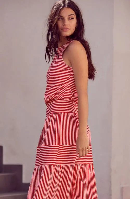NEXT Stripe Tiered Cotton Maxi Skirt