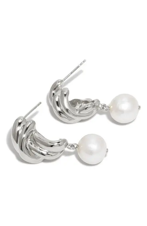 Completedworks Pearl Drop Earrings - Silver Plated