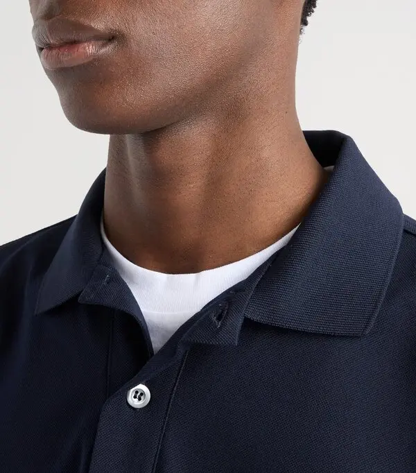 Prada Double-layer Logo Polo Shirt - Blue
