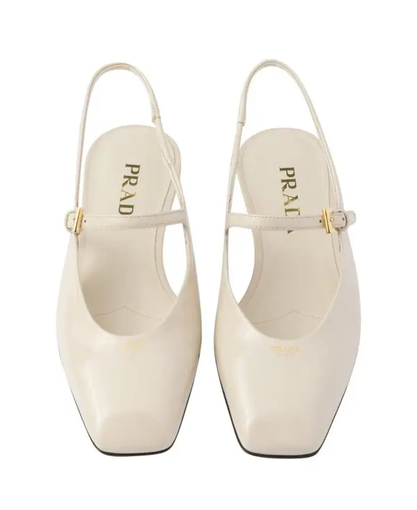 Prada Patent Leather Slingback Ballerinas