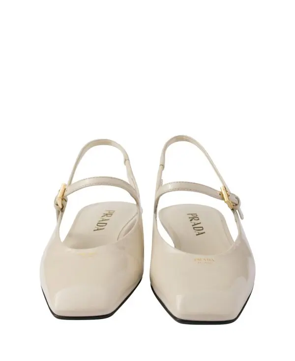 Prada Patent Leather Slingback Ballerinas