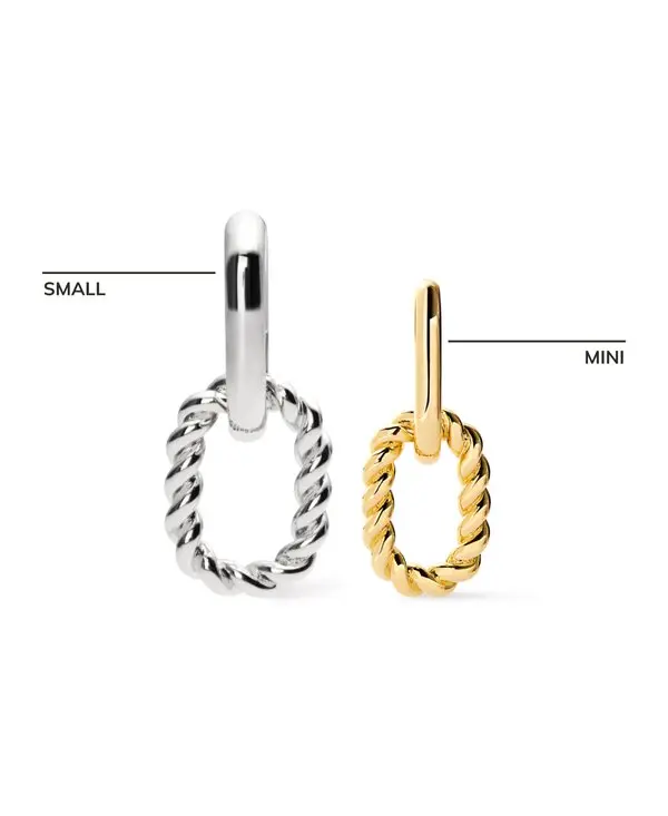ANA LUISA Double Hoop Earrings - Silver