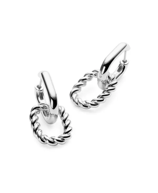ANA LUISA Double Hoop Earrings - Silver