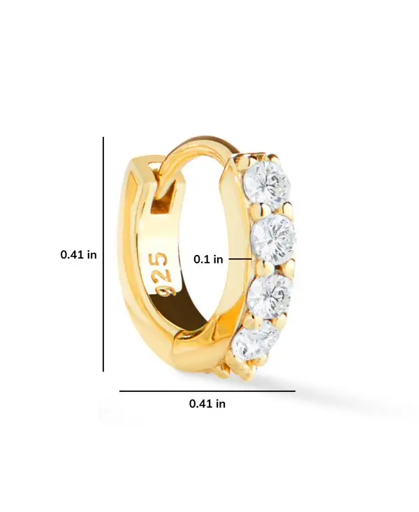 ANA LUISA Suzanne Huggie Hoop Earrings - Gold
