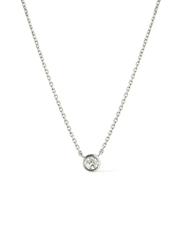 ANA LUISA Solid White Gold Lab Grown Diamond Necklace - Silver
