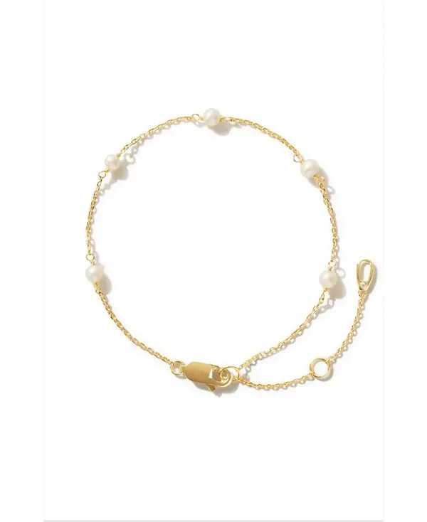 ANA LUISA Adelie Pearl Station Bracelet - Gold